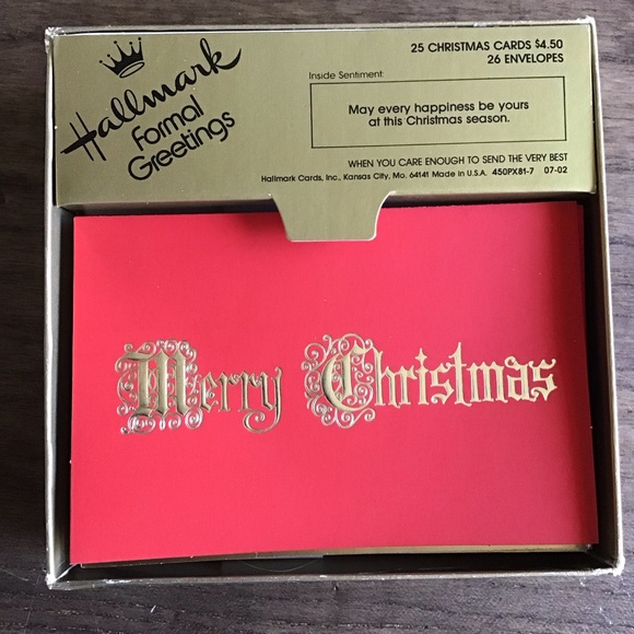 Hallmark | Holiday | Final Sale Vintage Hallmark Red Gold Merry ...